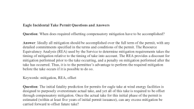 Common Questions about Eagle Incidental Take Permits for Wind ...
