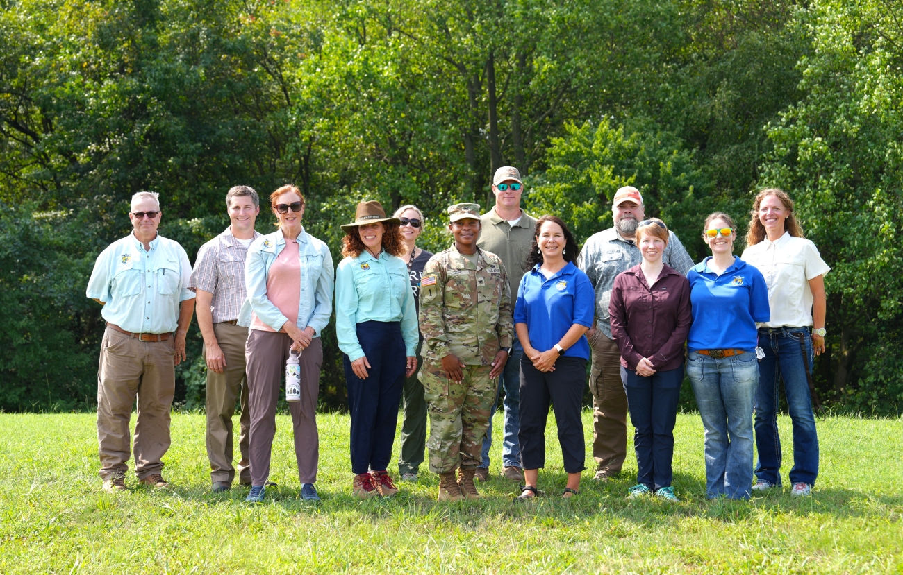 U.S. Fish and Wildlife and Fort Meade staff with Colonel Gore credit ...