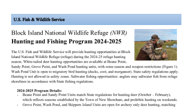 2024-2025 Block Island Hunt Program Fact Sheet | FWS.gov