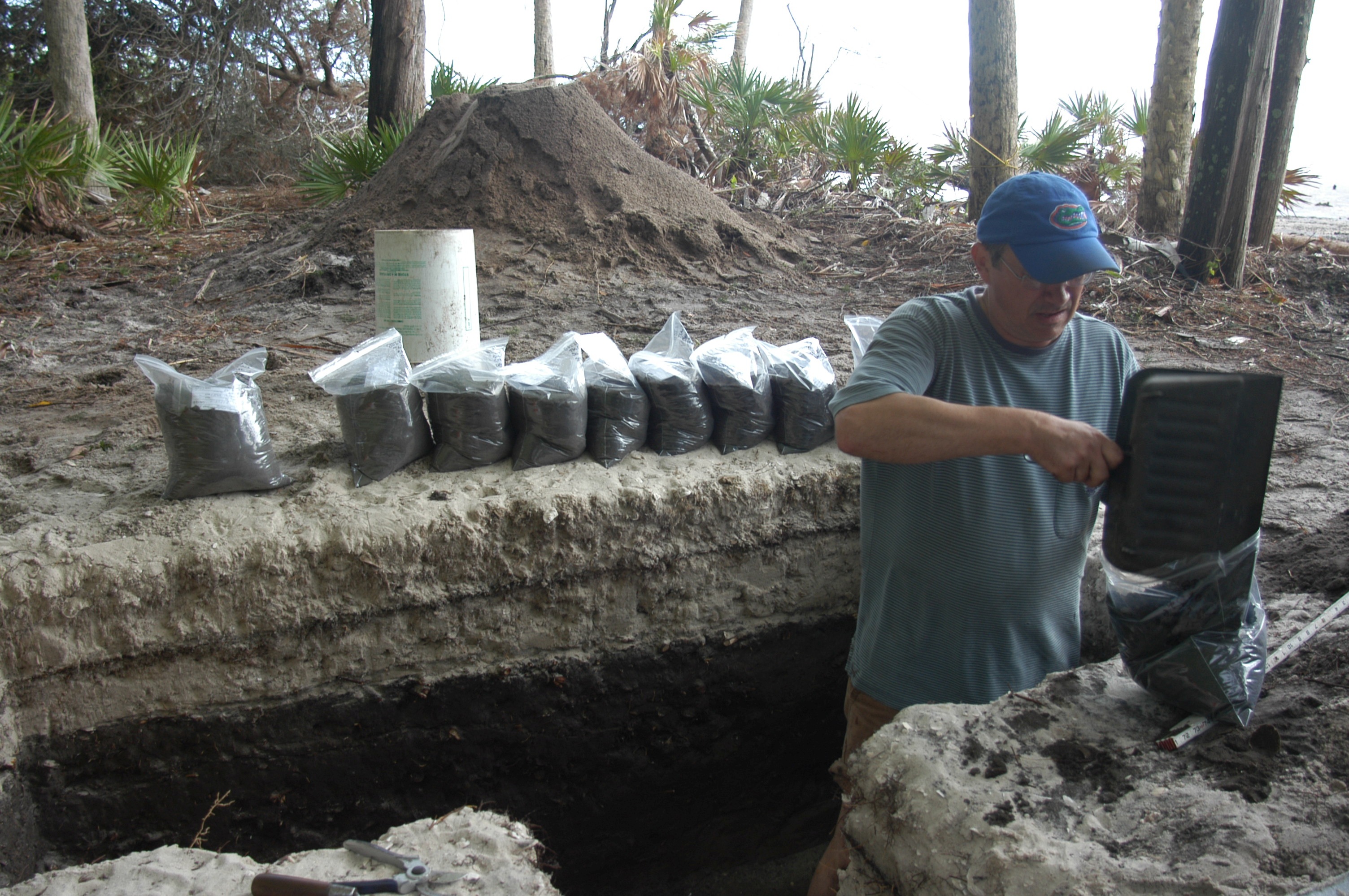 Archaeological excavation at Lower Suwannee National Wildlife Refuge ...