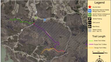 Blackwater NWR Water Trails Map with legend | FWS.gov