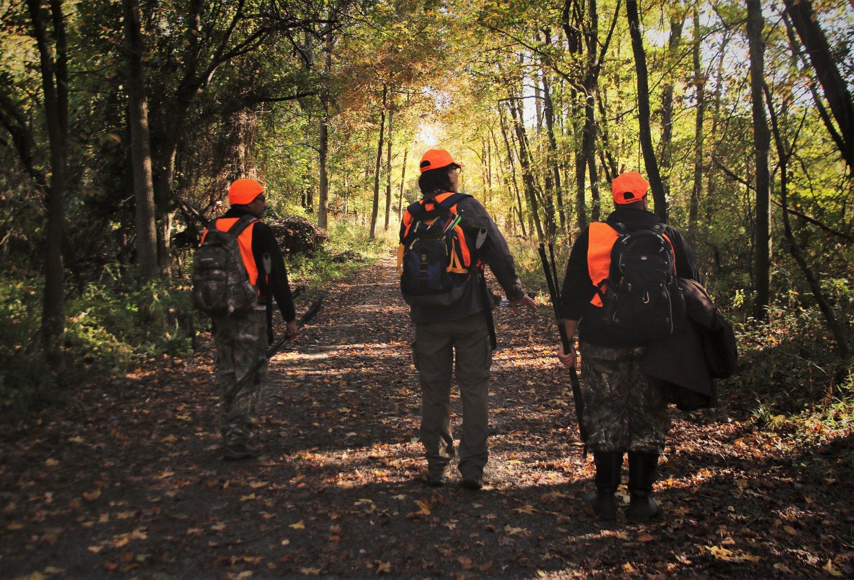 New hunters on trail at John Heinz Refuge | FWS.gov