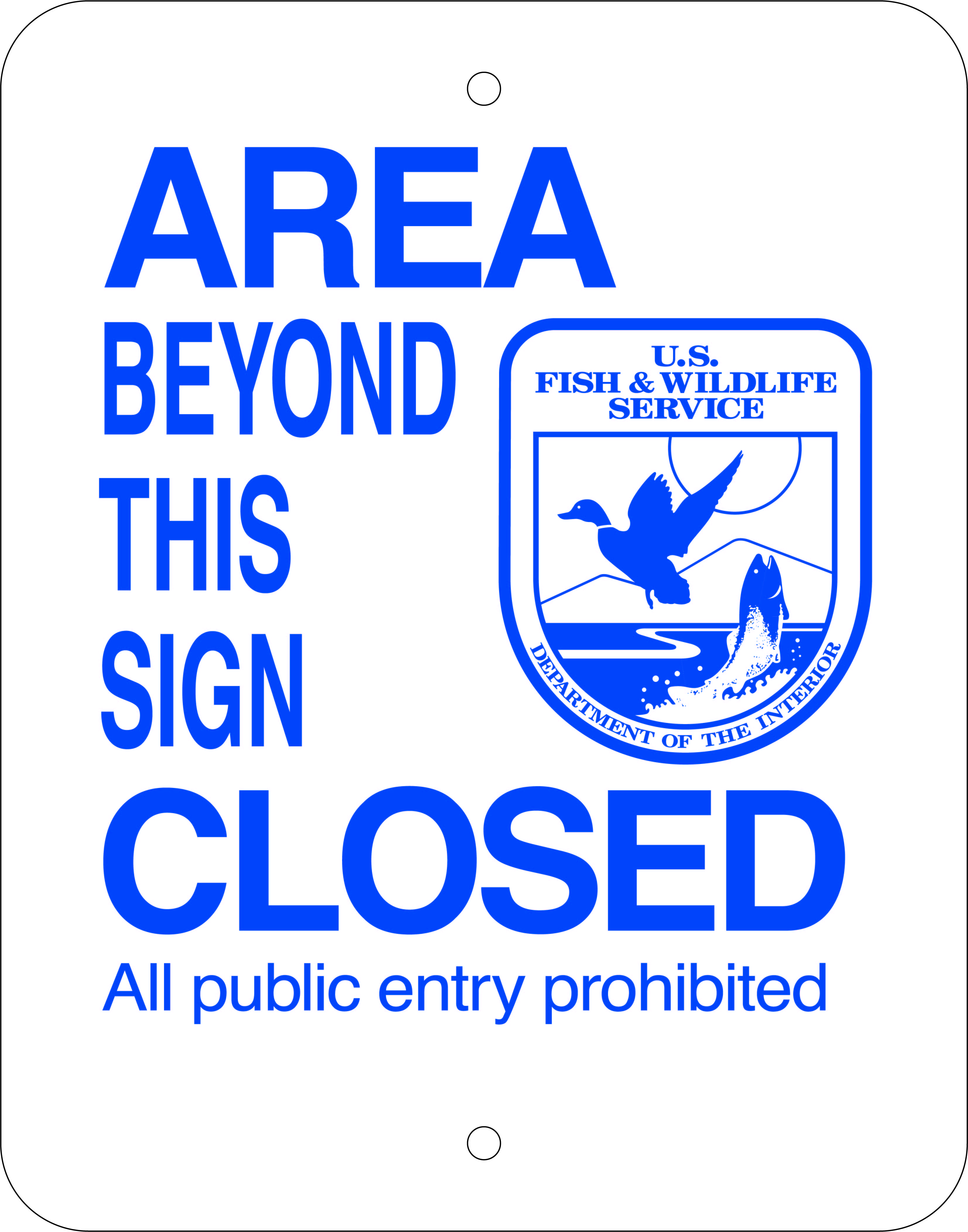 Sign-Area Closed to public entry | FWS.gov