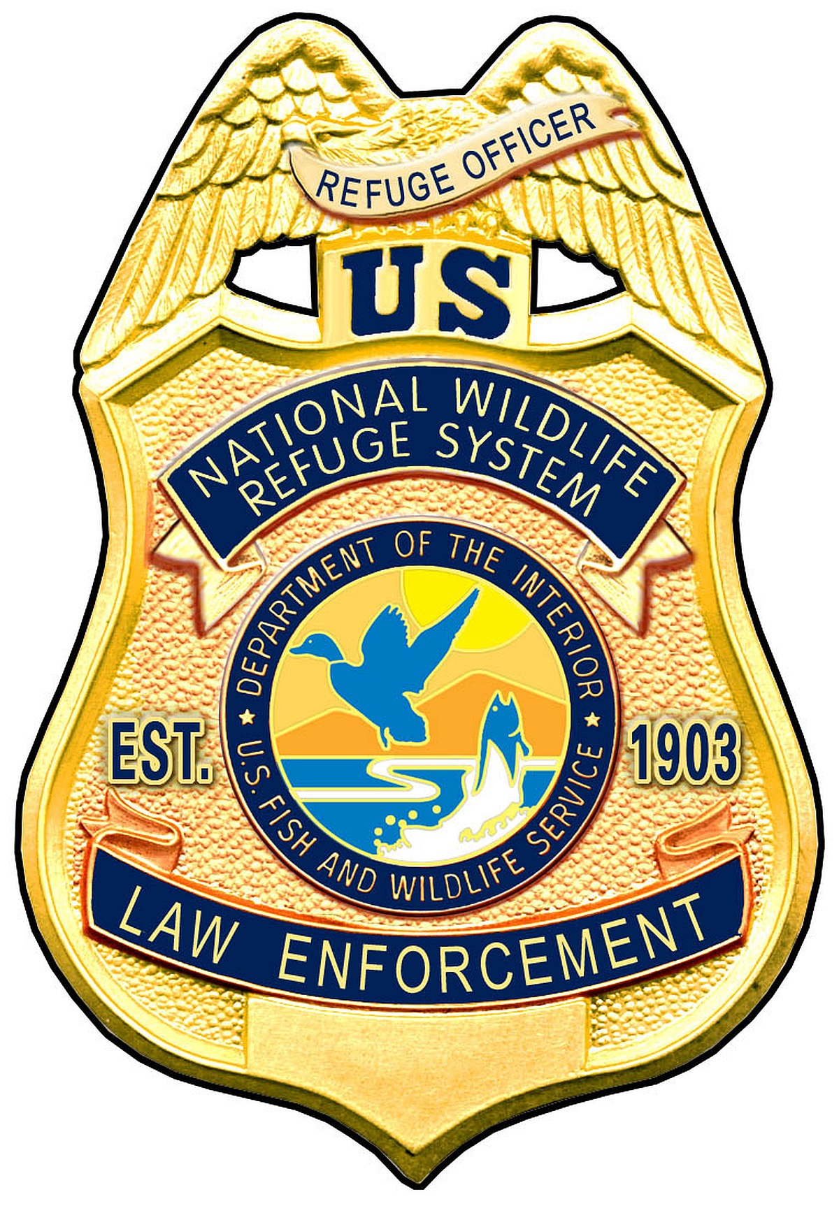 Federal Wildlife Officer badge ("colorized" logo) | FWS.gov