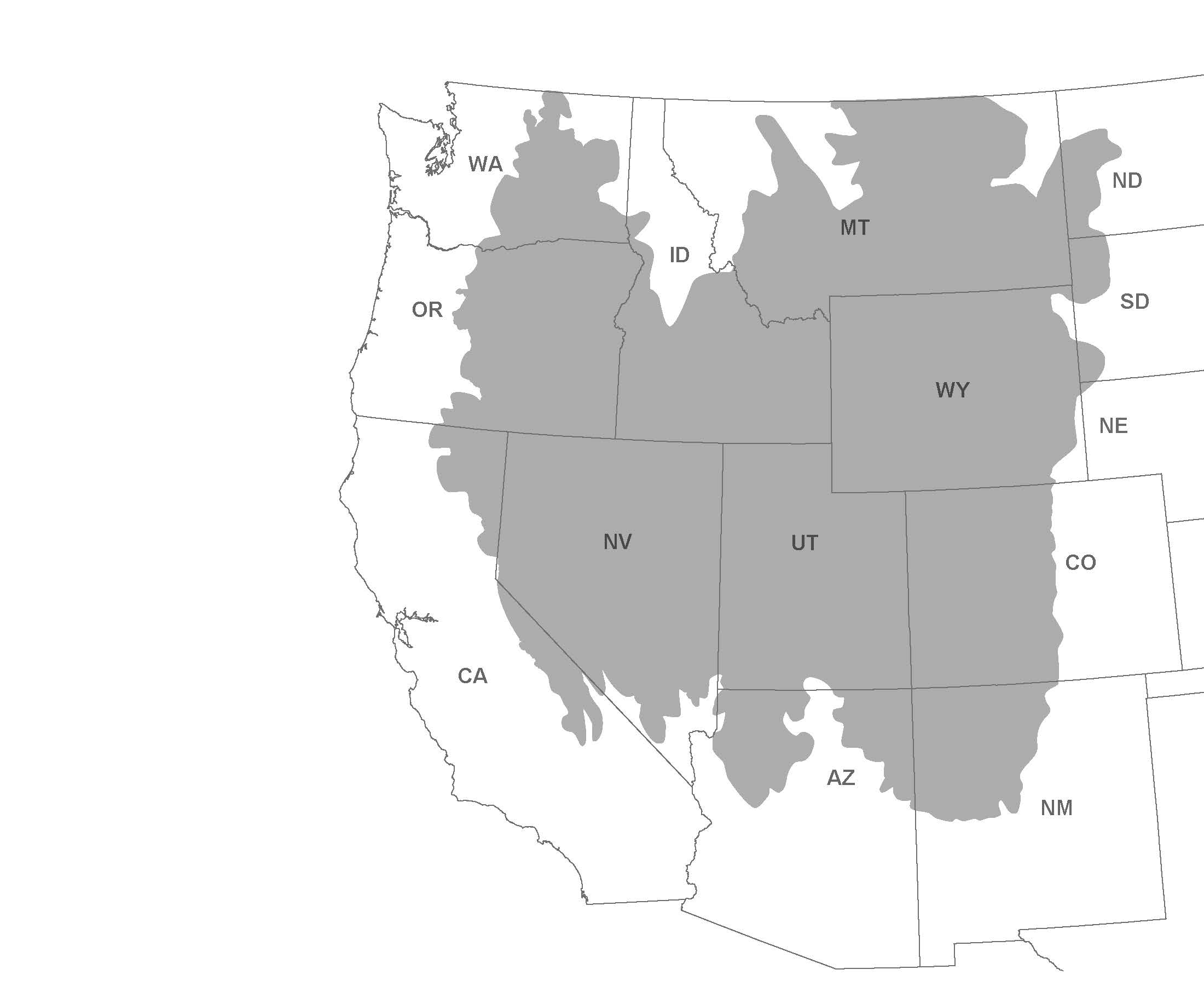 Sagebrush country map of western states | FWS.gov