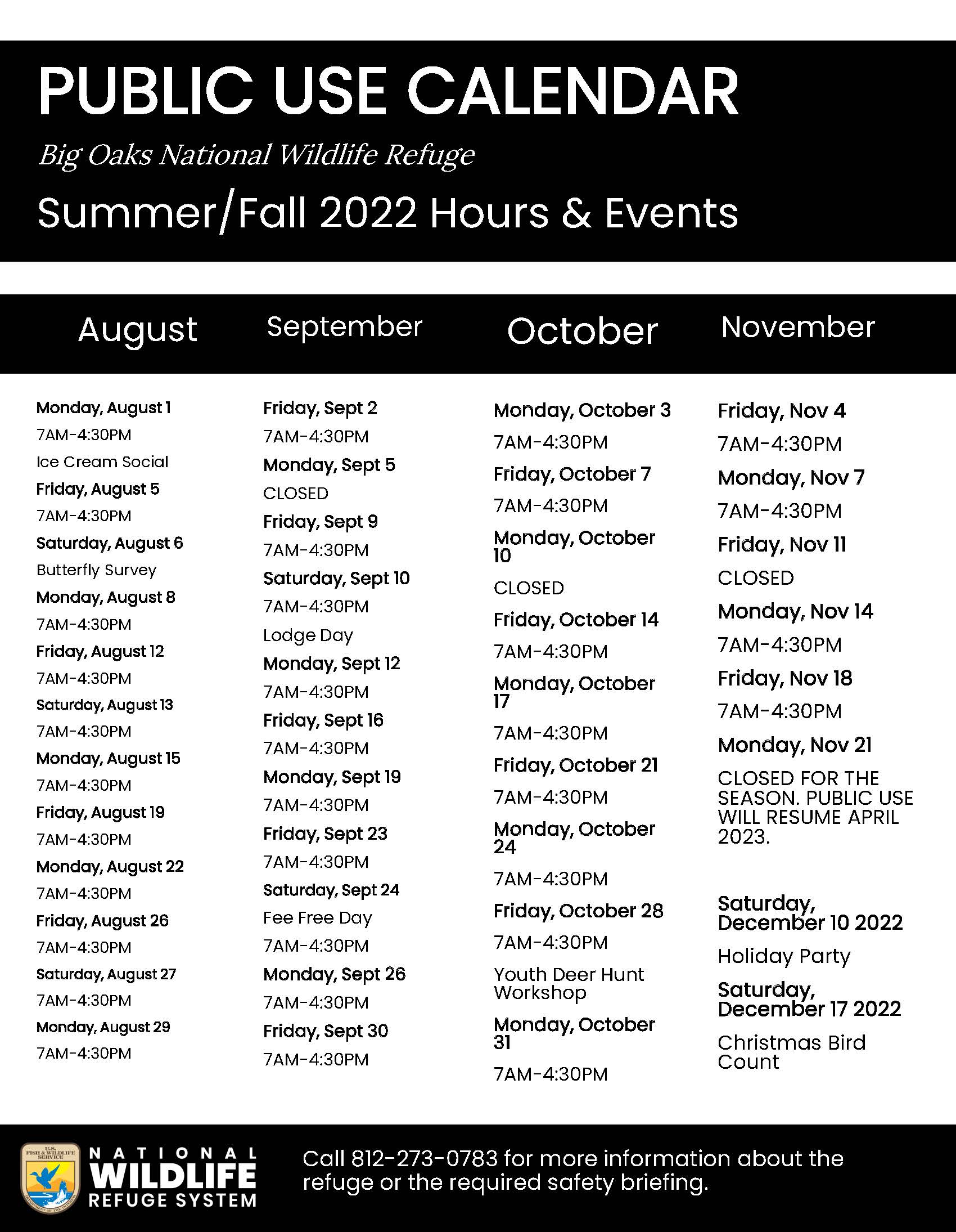 Fall 2022 Public Use Calendar.jpg | FWS.gov