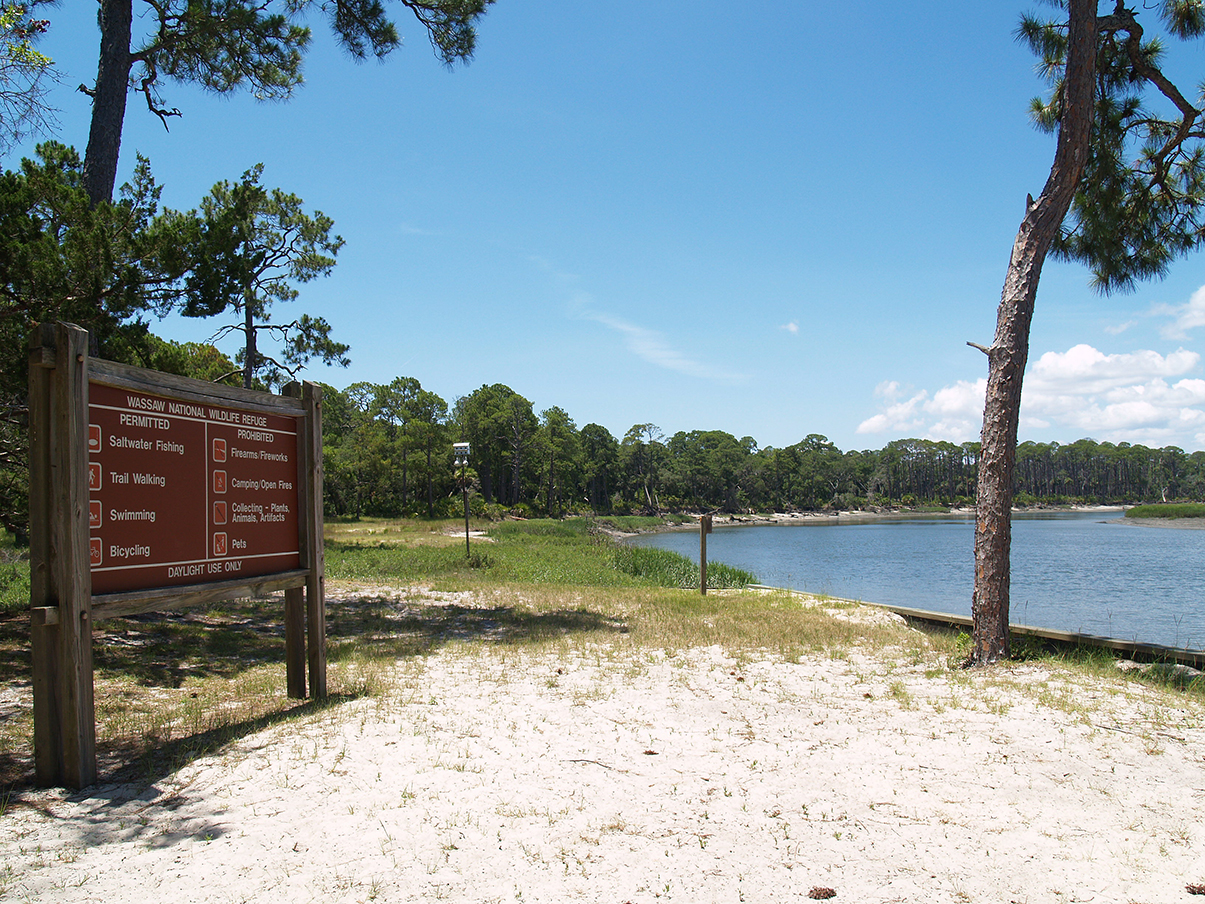 Permitted prohibited information sign on Wassaw NWR beach | FWS.gov