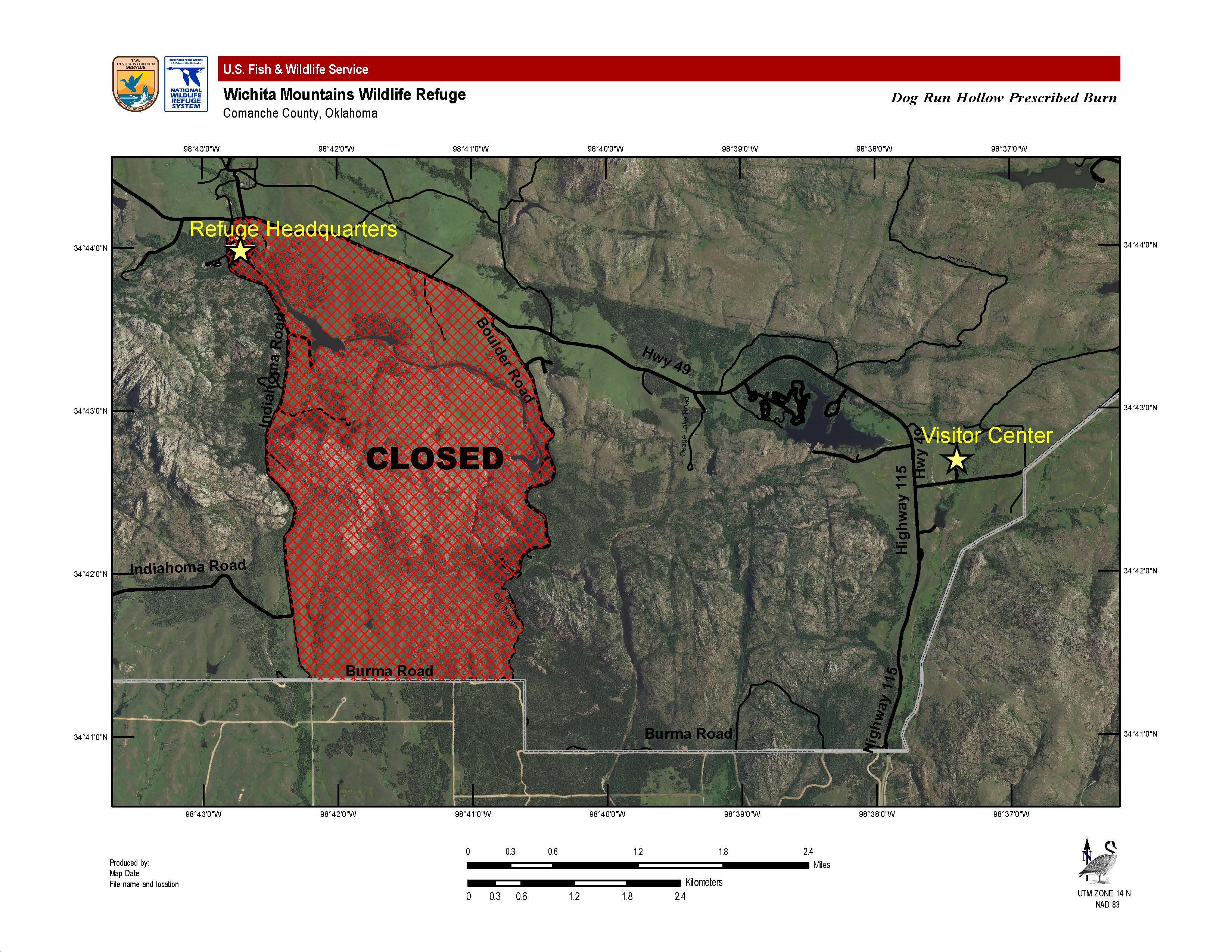 Prescribed burn map in the Dog Run Hollow Unit.jpg | FWS.gov