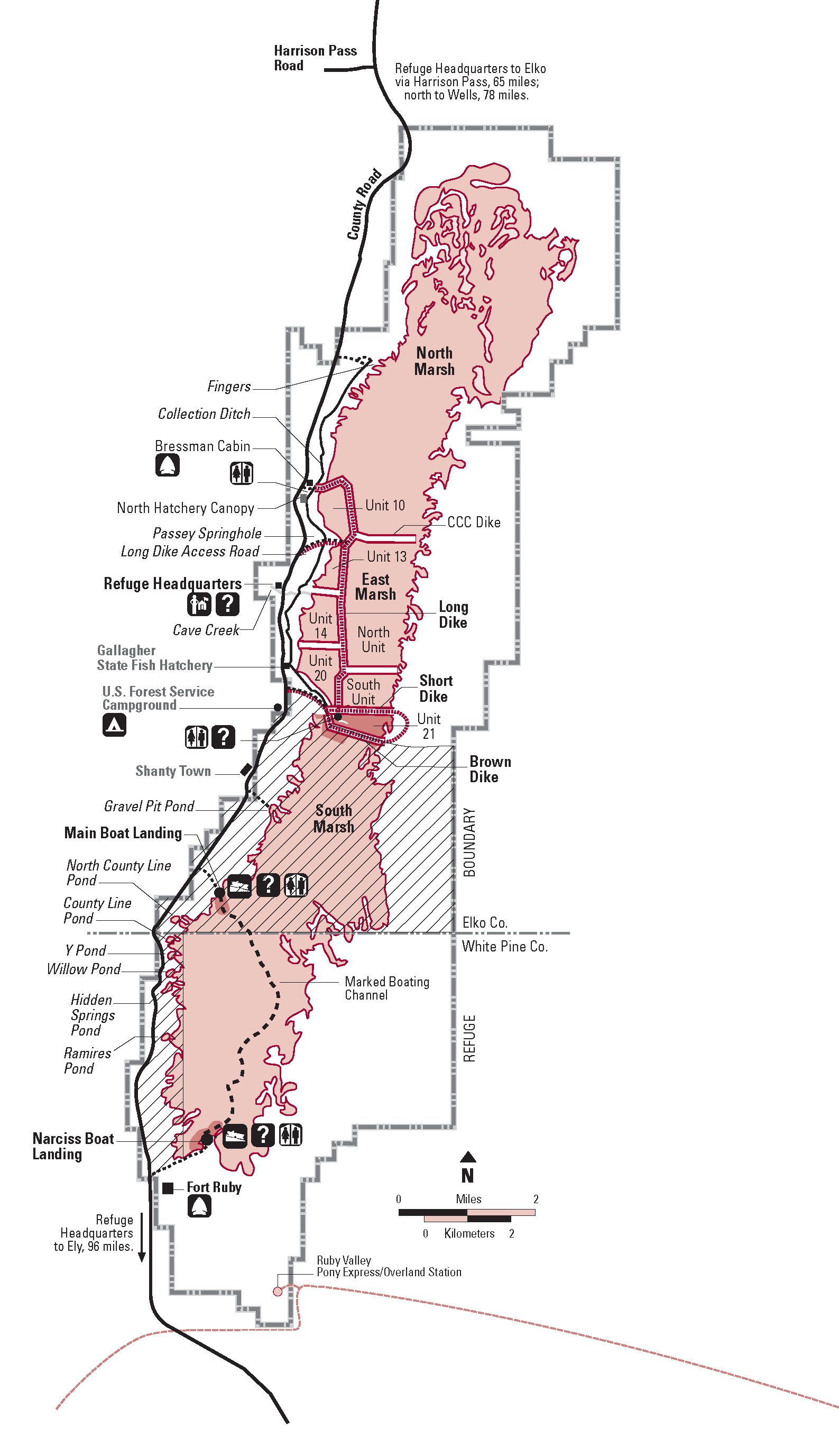 Ruby Lake Fishing, Boating, and Hunting Map | FWS.gov