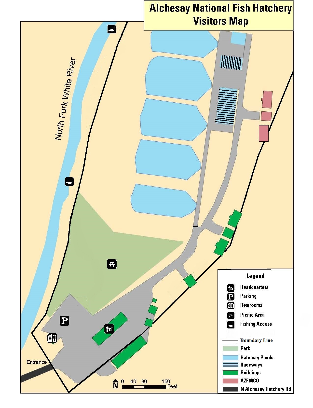 Alchesay National Fish Hatchery Map | FWS.gov