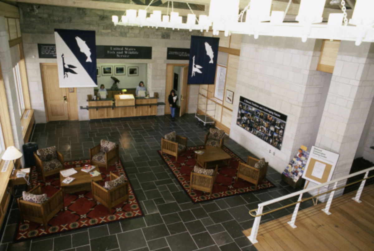 Main Entry interior at the National Conservation Training Center (NCTC ...