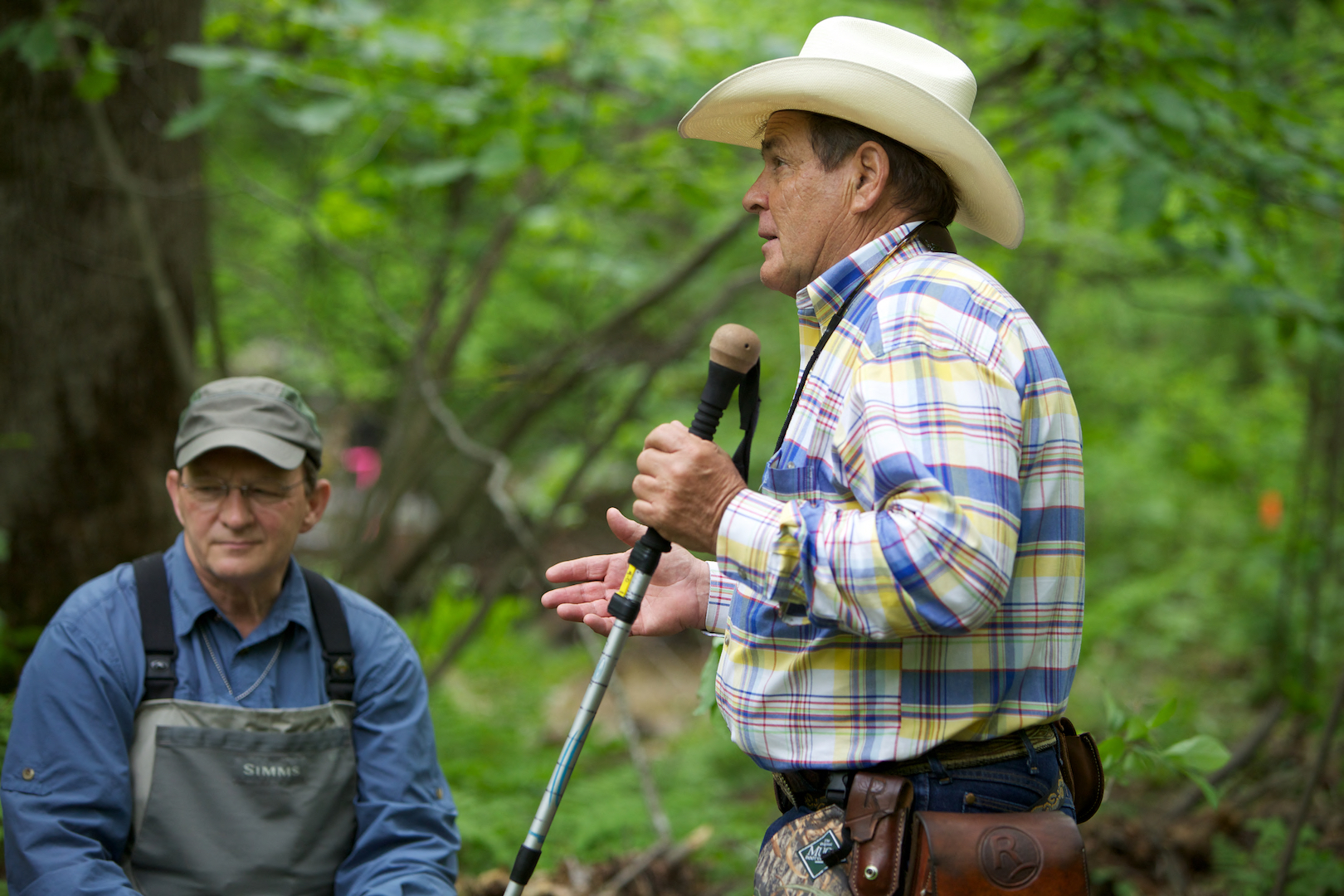 Fish and Wildlife Service employees surveying and assessing rivers and ...