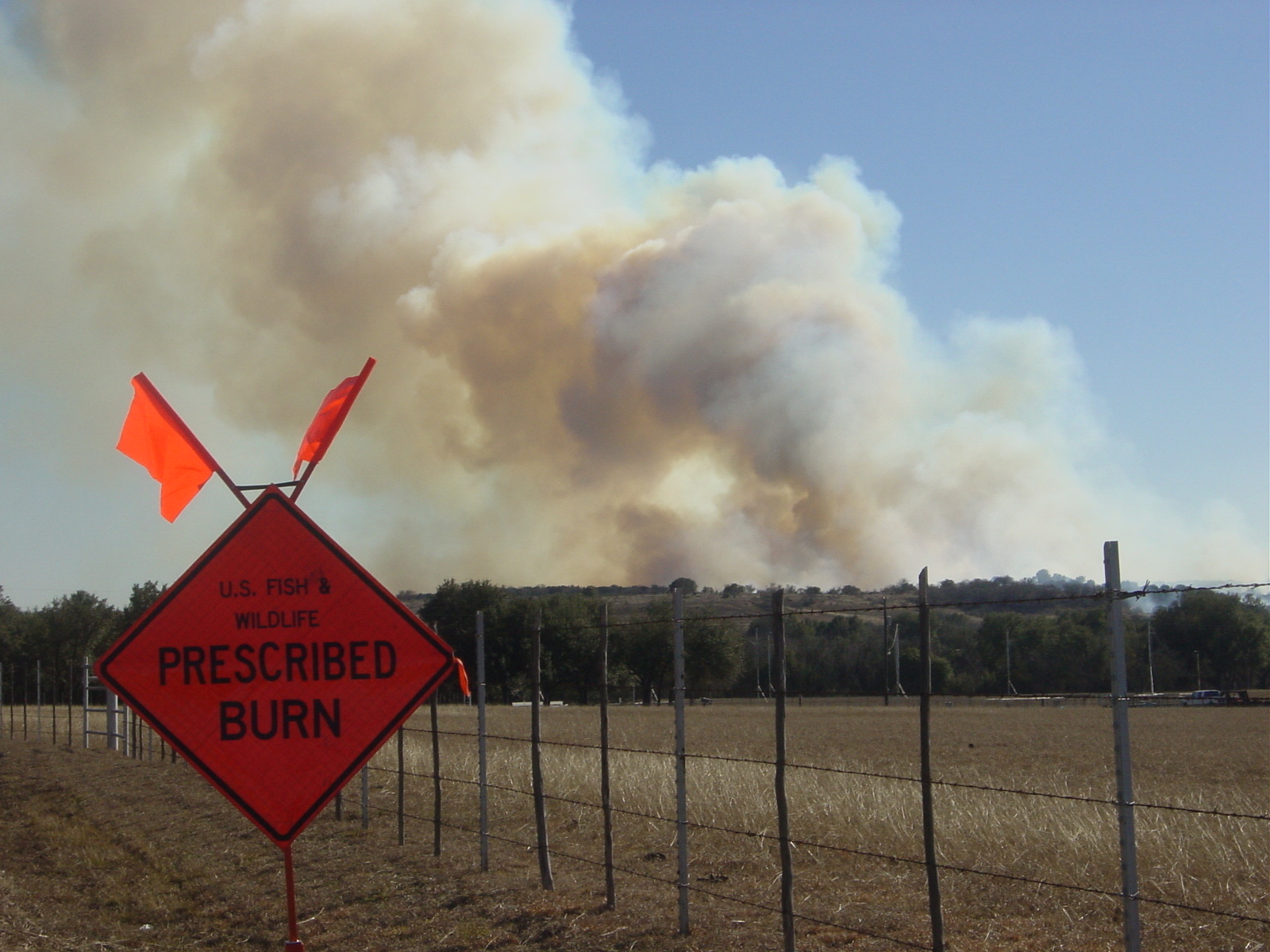 Prescribed burn smoke ahead sign | FWS.gov