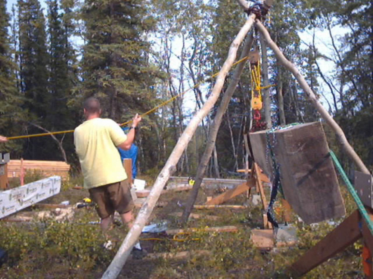 Building an Alaska cabin foundation | FWS.gov