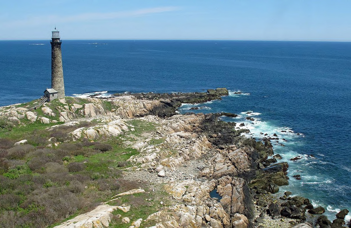 Lighthouse, north tower to south tower located at Thacher Island Refuge ...