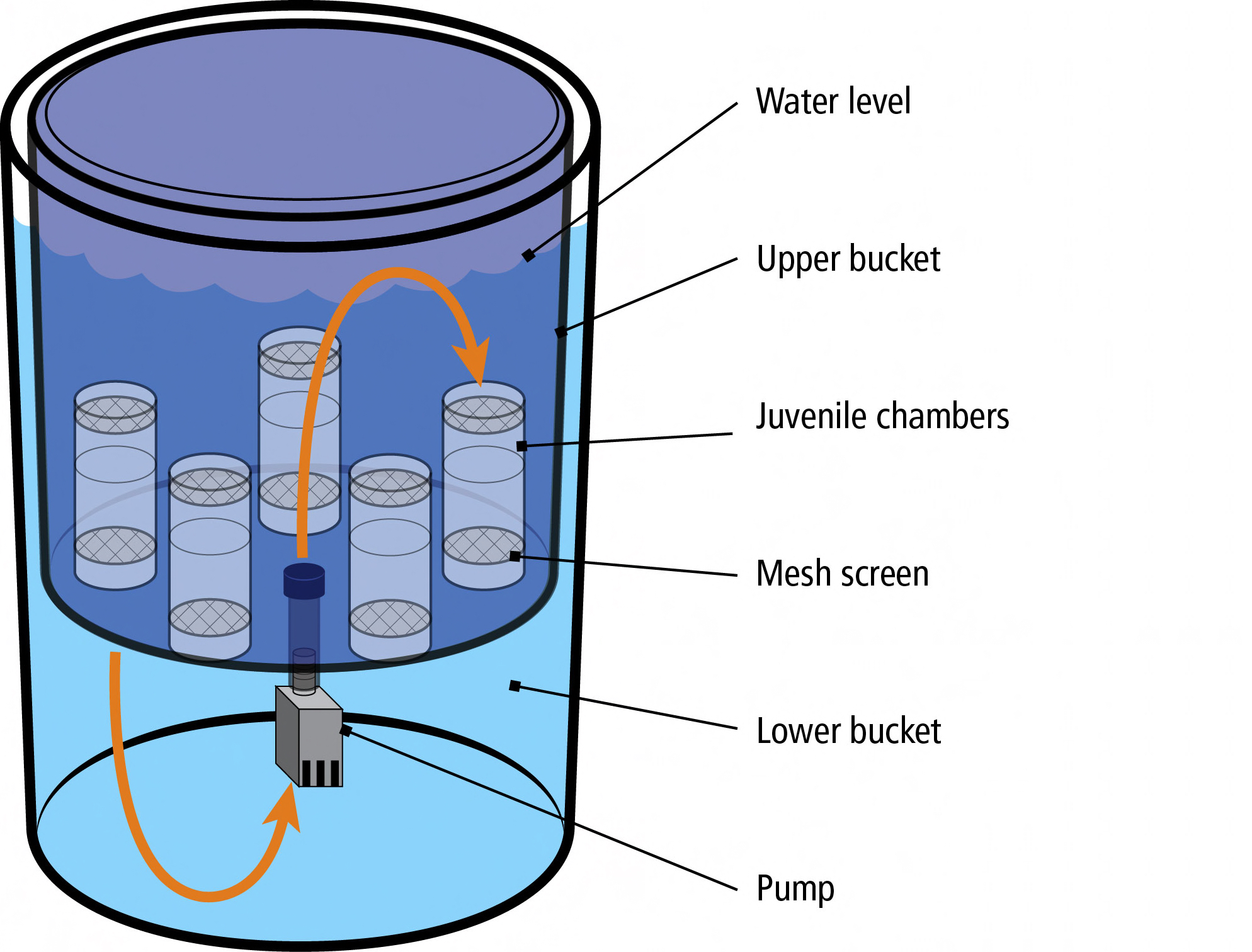 Diagram of the bucket system | FWS.gov