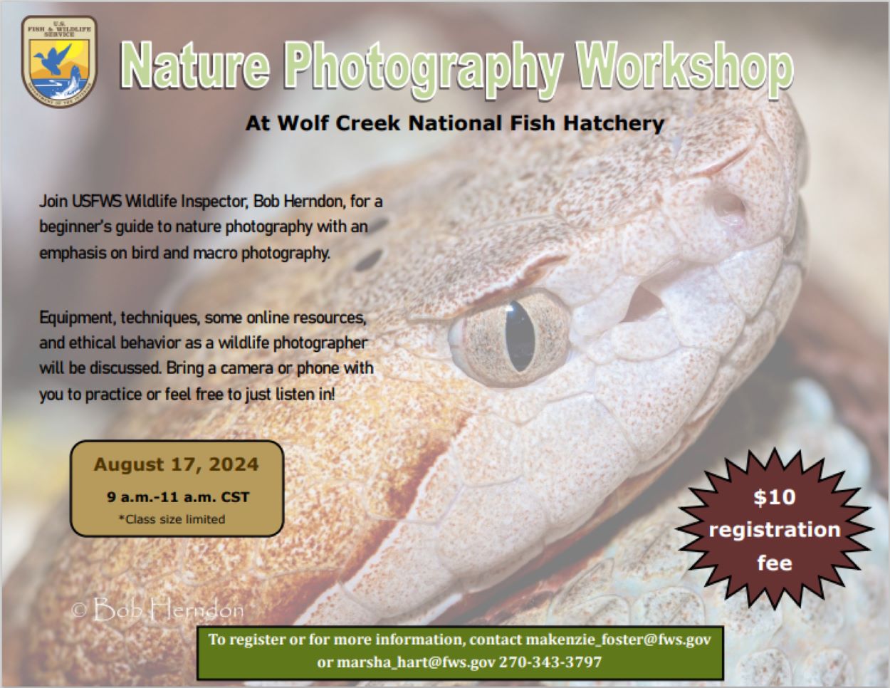 Nature Photography Workshop flyer | FWS.gov