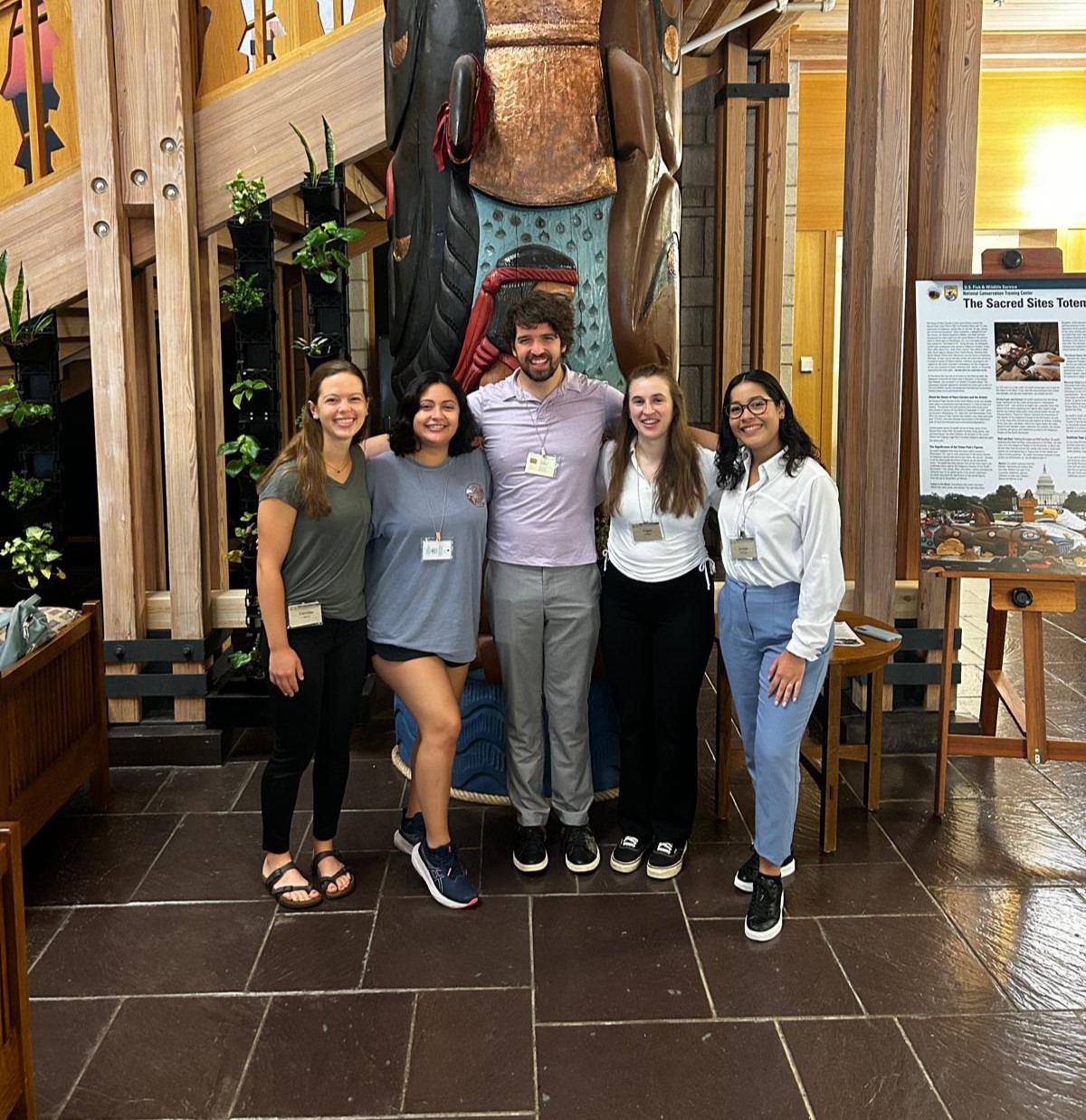 Caroline Weiss with climate fellows at NCTC | FWS.gov