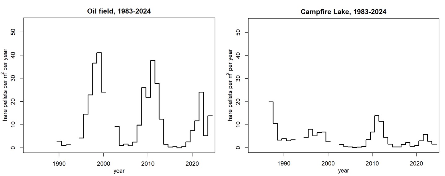 Compared pellet density of two grids yet with a synched cycle | FWS.gov