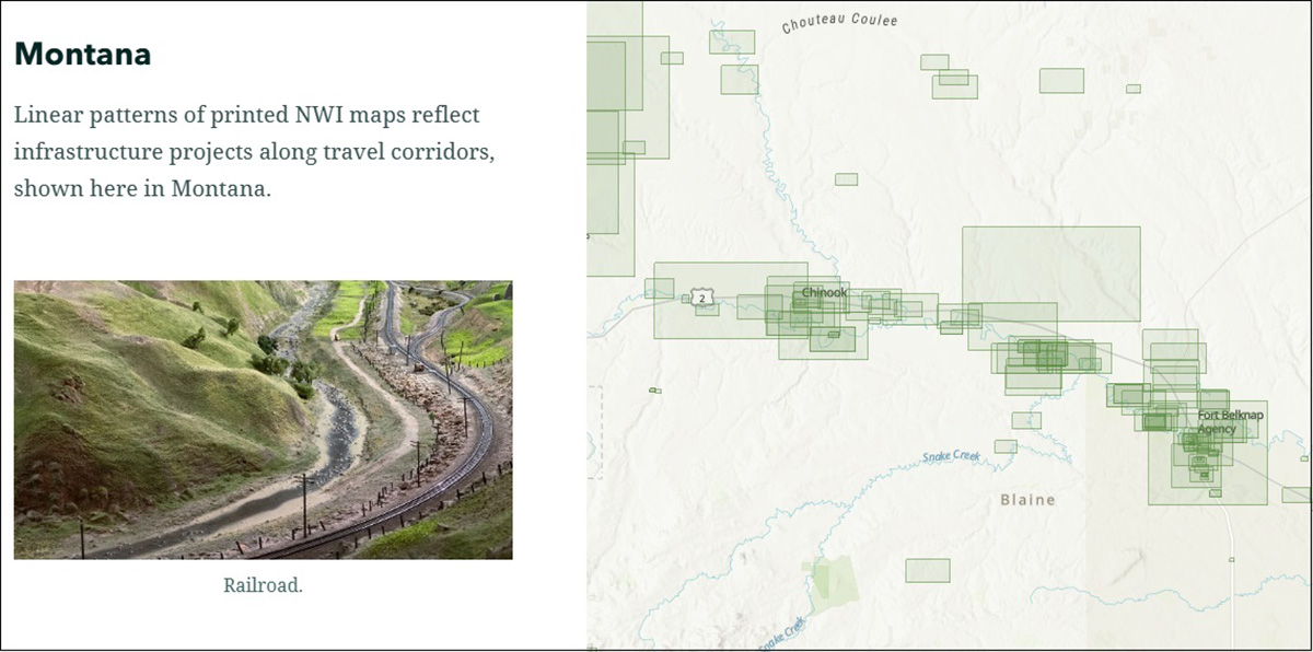 NWI Maps Printed along transportation corridor. | FWS.gov