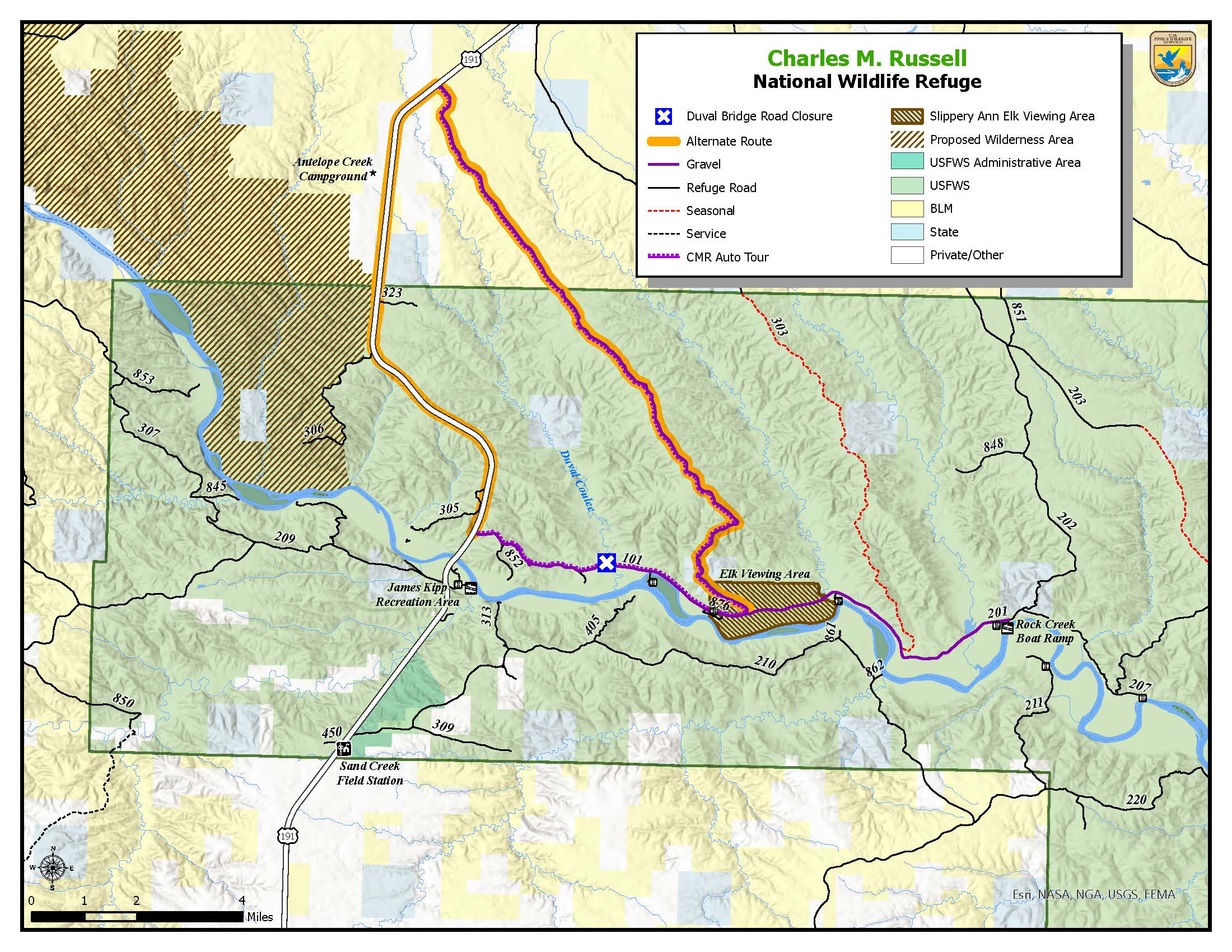 Duval Bridge Alternative Route, Charles M. Russell NWR | FWS.gov