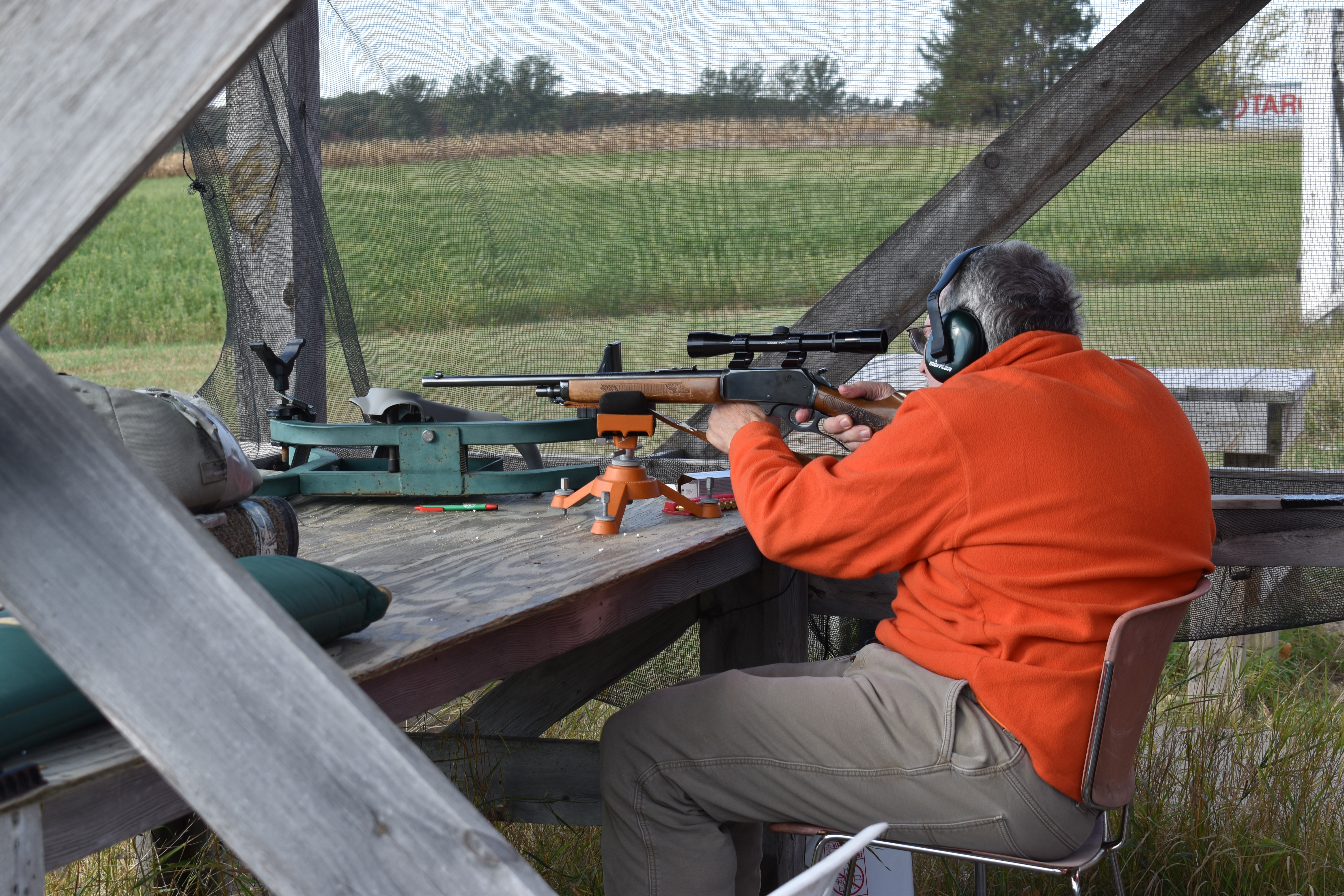 Hunter with disabilities utilizing shooting range at Crane Meadows ...