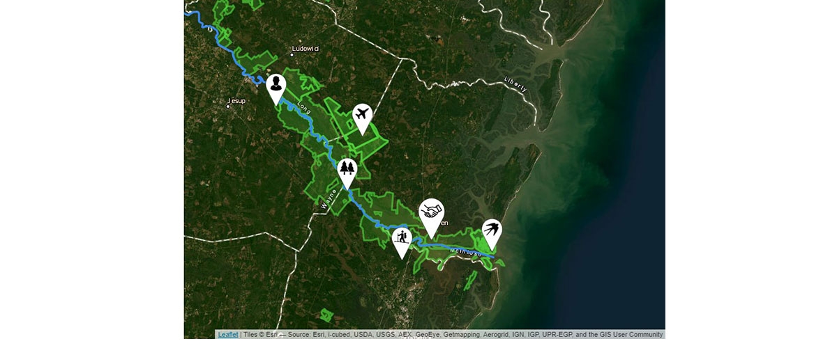 Altamaha River map of protected lands | FWS.gov