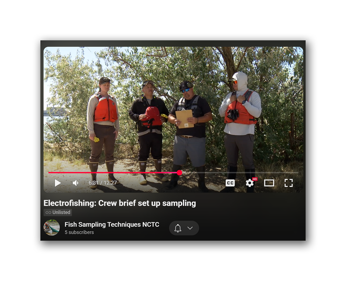 Electrofishing: Crew Brief Setup Sampling | FWS.gov