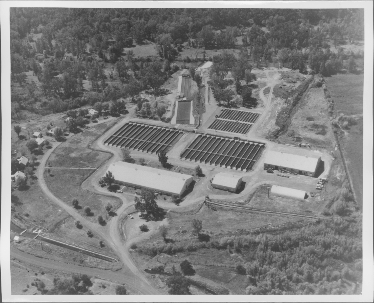 Aerial view of Coleman National Fish Hatchery, c. 1962 | FWS.gov