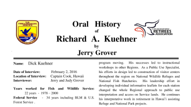 Richard "Dick" Kuehner oral history transcript. | FWS.gov