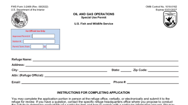 3-2469 Oil and Gas Operations Special Use Permit Form | FWS.gov