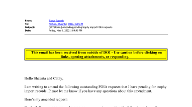 DOI-FWS-2022-002679 Amended Request | FWS.gov