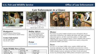 LE-at-a-Glance.pdf | FWS.gov
