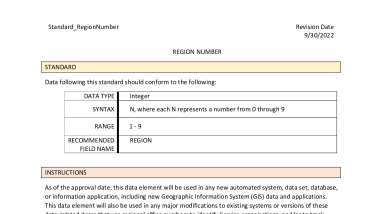 Region Number Data Standard | FWS.gov