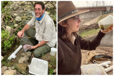 USFWS biologists Randy Gibson and Amelia Hunter | FWS.gov