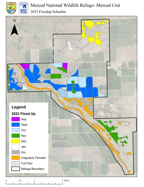 Flood up map for Merced Refuge 2023 | FWS.gov