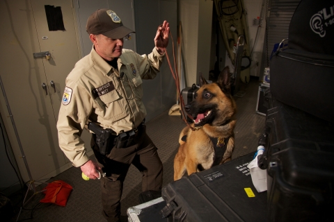 Law enforcement with K-9 | FWS.gov