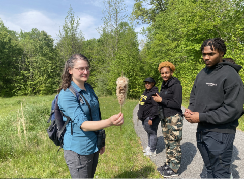 Professor Anne Wiley holds ecology lesson in Bowie State University's ...
